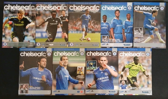 CHELSEA FOOTBALL PROGRAMMES - 9 homes from 2007-2009. £3.29 - PicClick UK