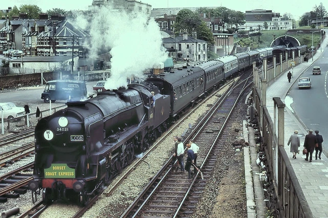 34021 BRITISH RAIL 6x4 Quality Steam Rail Photo £1.50 - PicClick UK