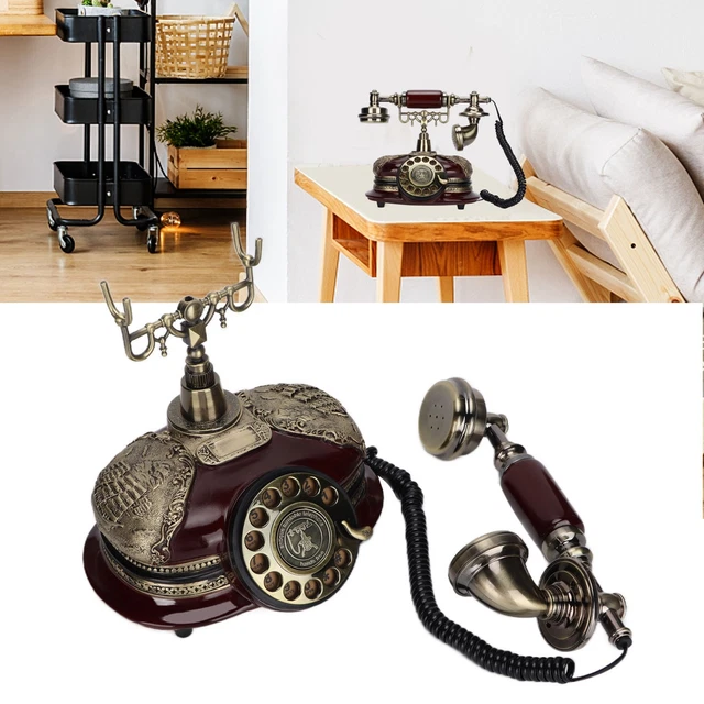 ANTIQUE EUROPEAN TELEPHONE Dial Classic Retro Landline For Living R DTS ...