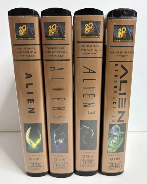 ALIEN TRILOGY CLAMSHELL WS VHS - Set of 4 THX, Original Theatrical ...