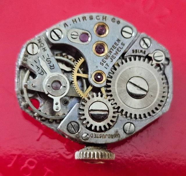 VINTAGE A. HIRSCH 17 Jewel Swiss Watch Movement £13.28 - PicClick UK