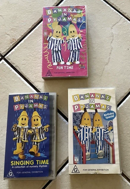 BANANAS IN PYJAMAS VHS X3 Fun Time, Singing Time & Birthday Special ABC ...
