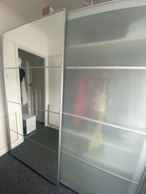IKEA PAX DOUBLE wardrobe With sliding Doors Freestanding £150.00 ...