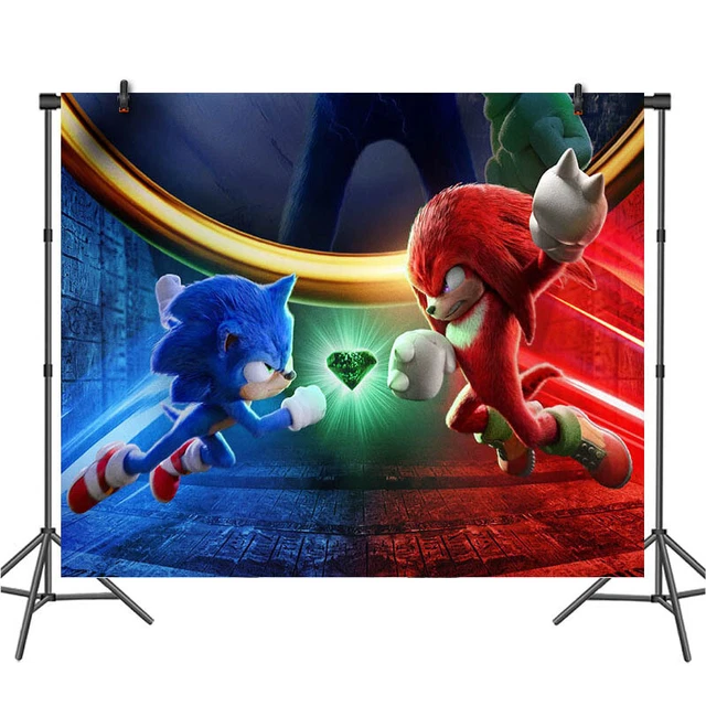SONIC THE HEDGEHOG Backdrop Happy Birthday Party Photo Background ...