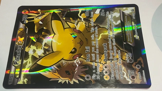 PIKACHU EX XY124 Black Star Jumbo Full Art Holo Pokémon Card Rare ...