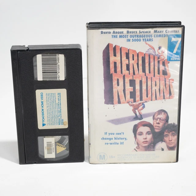 HERCULES RETURNS VHS Movie VCR Video Tape Ex-Rental - Good Tested! $20. ...