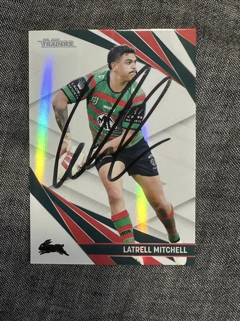 SIGNED LATRELL MITCHELL South Sydney Rabbitohs 2024 NRL Traders ...