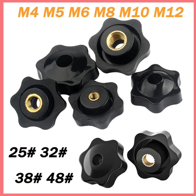 M4/M5/M6/M8/M10/M12 FEMALE THREAD Seven Star Shaped Head Clamping Nuts Knob EUR 1,58 - PicClick FR