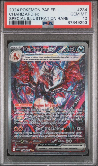 CARTE POKEMON: DRACAUFEU ex DESTINEES DE PALDEA 234/091 PSA10 EUR 500,00 - PicClick FR