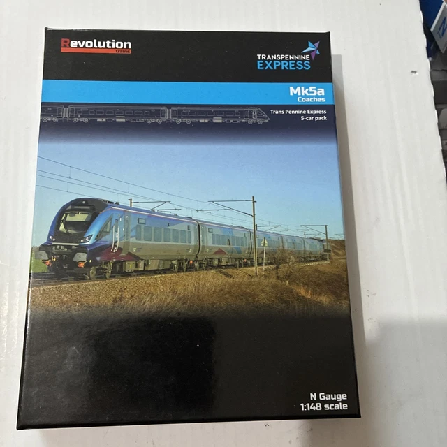 REVOLUTION TRAINS N Gauge Trans Pennine Express MK5A Coach Pack 1 £10. ...