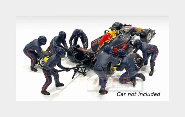 1:18 F1 SET 2 Diorama Pit-Stop Set 7 X Meccanici Mechanics With Decals ...