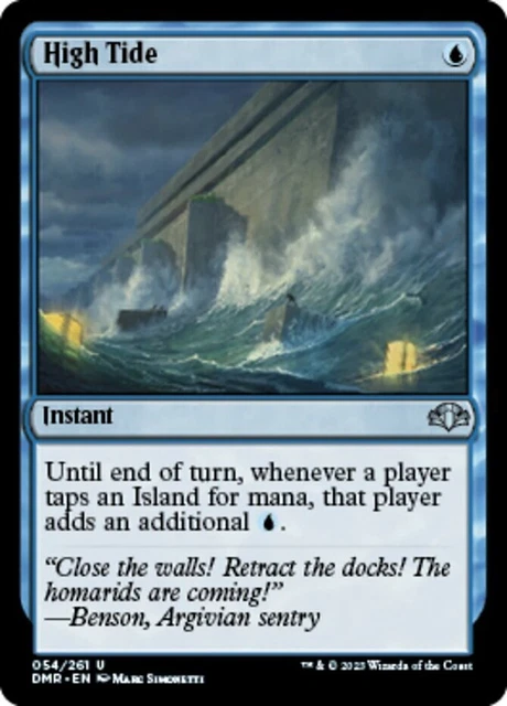 HIGH TIDE X1 NM Magic the Gathering 1x carte mtg Dominaria remasterisée ...
