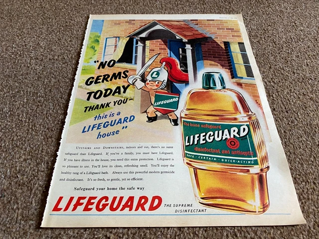 FRAMED ADVERT 14X11 Lifeguard Disinfectant And Antiseptic £24.99 ...