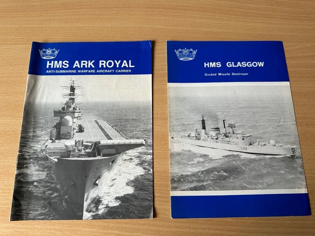 ROYAL NAVY HMS Ark Royal & HMS Glasgow leaflet/brochure/booklet £5.00 ...