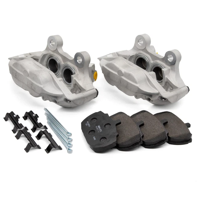 UPGRADED ALLOY 4 Pot Brake Calipers & Brake Pad Kit - Princess, Escort ...