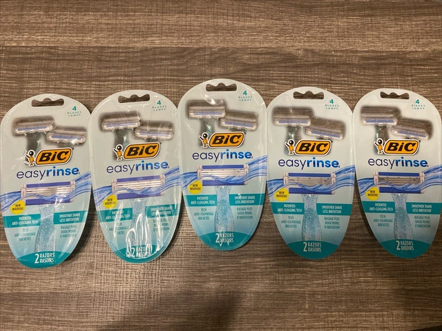 5 - BIC Easy Rinse Women's Disposable 4 Blade Razors - 2 Razors per ...