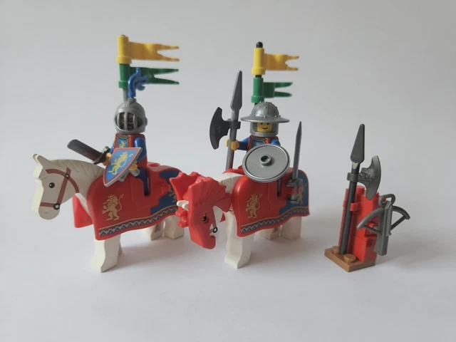 2 LEGO RITTER Königsritter Löwenritter Battlepack mit König und Pferden ...