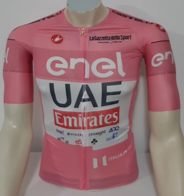 MAGLIA ROSA CASTELLI Giro D'italia 2024 Pogacar UAE Tour Vuelta Worn S ...