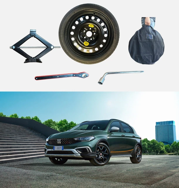 ROUE DE SECOURS galette 16'' pour FIAT TIPO 500L avec Cric Cle et sac ...