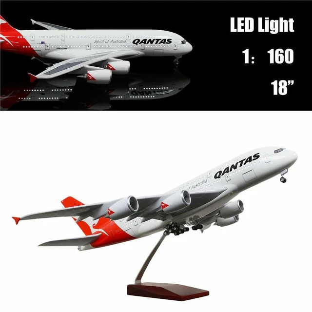 LARGE MODEL PLANES with LED Cabin Lights & Wheels Dreamliner 787 747 ...