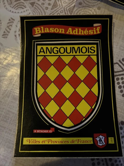 BLASON ADHÉSIF VILLES Et Provinces De France Angoumois EUR 2,20 - PicClick FR