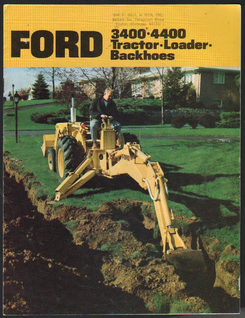 FORD 3400 AND 4400 Tractor Loader Backhoes Brochure Leaflet £20.00 ...