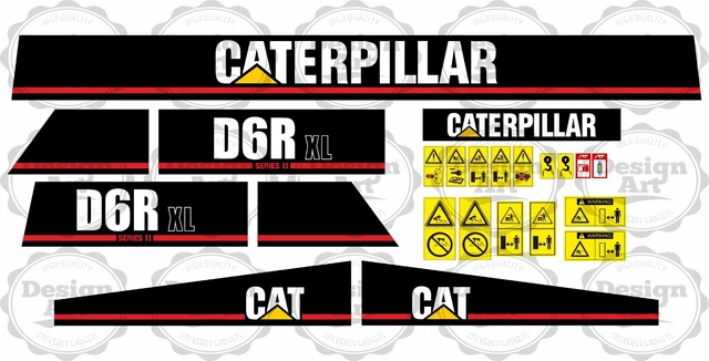 CAT D6R XL SERIES II CATERPILLAR Dozer Bulldozer Aufkleber Set Decals ...