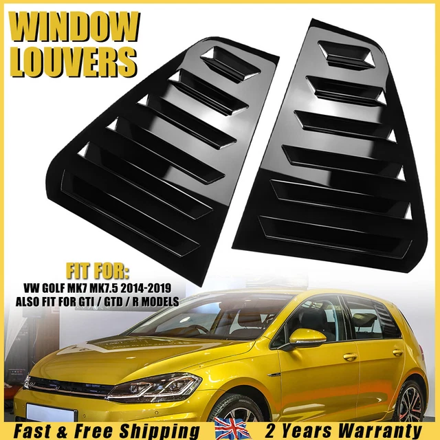 REAR WINDOW SIDE Vent Shutter Louver Cover Trim For VW Golf MK7 MK7.5 ...