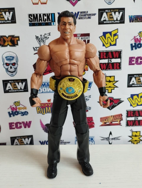 MATTEL WWE ELITE VINCE MCMAHON Network Spotlight Wrestling Figure WWF Title Belt EUR 23,62 ...