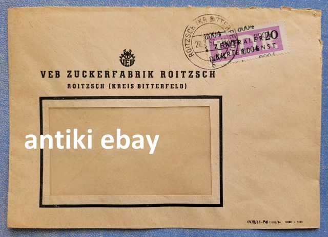 # DDR HEIMATBELEG - Brief 1957 mit ZKD Marke - VEB Zuckerfabrik ... # DDR HEIMATBELEG - Brief 1957 mit ZKD Marke - VEB Zuckerfabrik ...