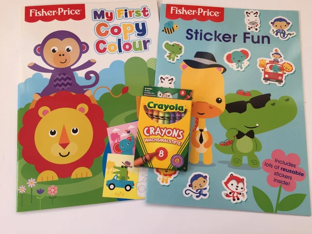 FISHER PRICE MY First Copy Colour Colouring Book Crayola Crayons ...