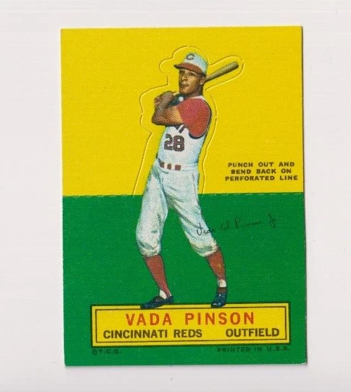 CARTE PUNCH OUT Baseball Vintage Vada Pinson 1964 Topps Stand-Up ...
