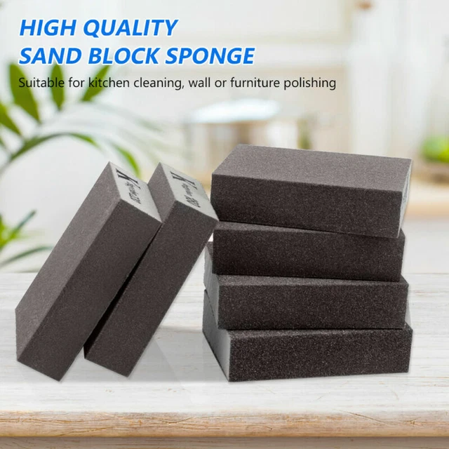 1/6/12PCS FINE MEDIUM Coarse Washable Block Sanding Sponge Foam Wood ...