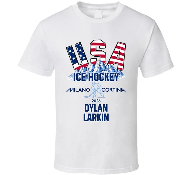 DYLAN LARKIN ICE Hockey Milano Cortina 2026 Fan T Shirt £12.48 ...