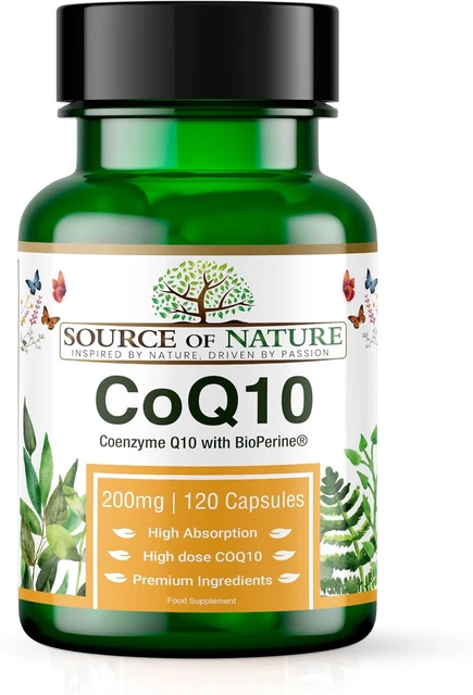 COQ10 200Mg | 120 Capsules | 4-Month Supply | High Dose | 99% Pure ...