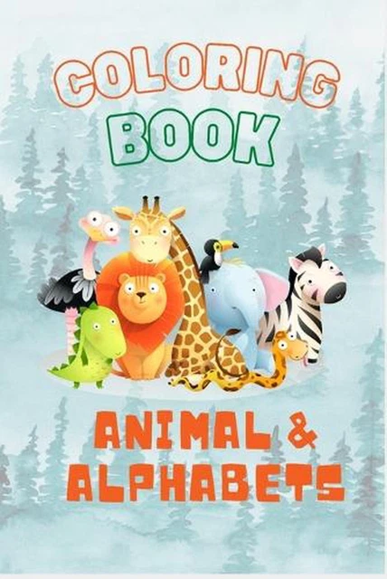 COLORING BOOK FOR Kids-Animal & Alphabets by Puneet Juneja Paperback ...