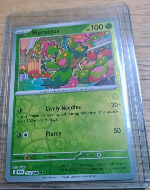 POKÉMON TCG MARACTUS 008/086 Sv: Black Bolt Reverse Hologram 2025 Holo NM £1.38 - PicClick UK