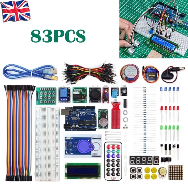 Uno R3 Project Super Starter Kit For Arduino Ide With Power Supply