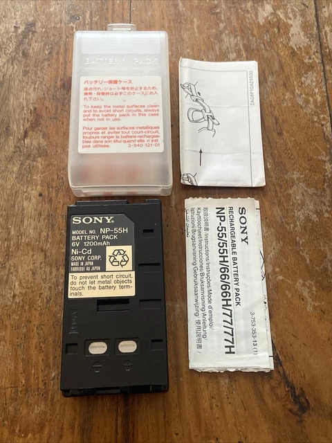GENUINE SONY NP-55H Battery Pack 1200Mah 6v Ni-cd Camcorder -Untested ...