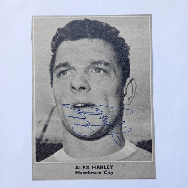 ALEX HARLEY MANCHESTER City scoring legend, original signed photograph ...
