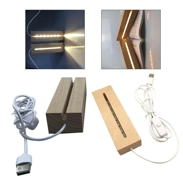 CREATIVE LED DISPLAY Lights Wooden Lighted Base Stand for Art £9.65 ...