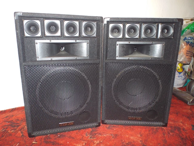 2 X KONIG P.A. Speakers with stands. Bought new and only used in back ...