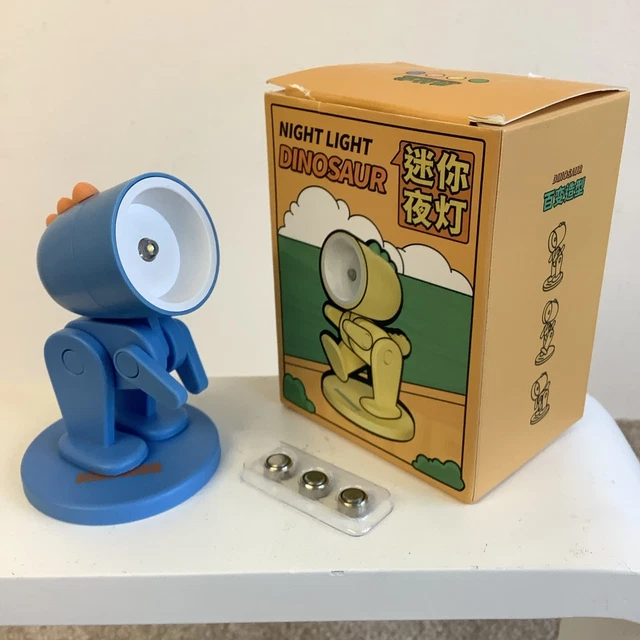 NEW BOXED MINI Blue Dinosaur LED Battery Operated Night Light **FREE P ...