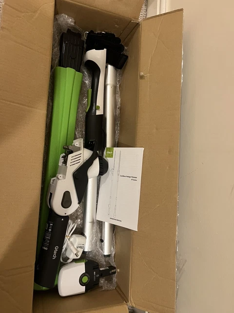 GTECH HT50 CORDLESS Pole Hedge Trimmer, 60 Mins Runtime Li-ion Battery ...