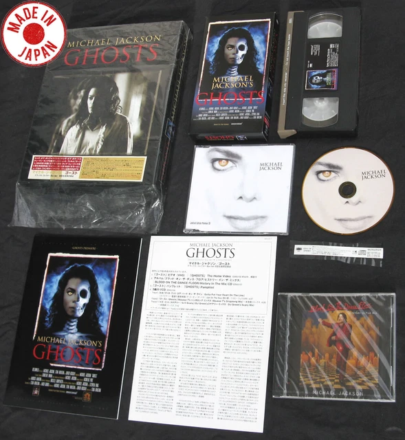 MICHAEL JACKSON COFFRET GHOSTS Box Set Lot VHS Program CD Video Tape ...