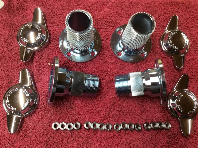 TRIUMPH KITCAR KIT Car Long Spline Wire Wheel Hub Set, 4 Spinners and ...