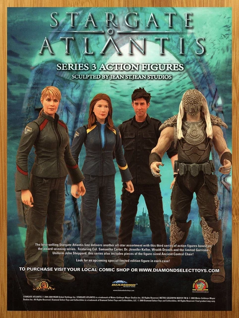 2009 DIAMOND SELECT Stargate Atlantis Action Figures Print Ad/Poster ...