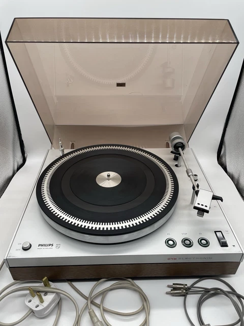 VINTAGE PHILIPS 212 Electronic Hi-Fi Touch Sensor Stereo Turntable ...