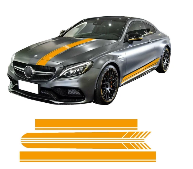 MERCEDES BENZ C63S AMG Coupe Body Decals Edition 1 in YELLOW W205 C200 ...