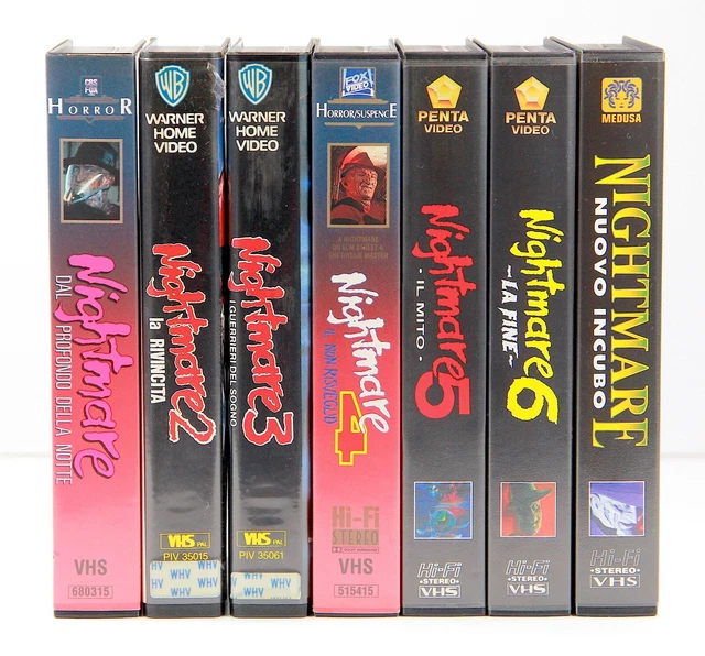 NIGHTMARE VHS COMPLETE Collection 7 Videocassettes + Poster Rare ...
